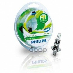 Лампа PHILIPS H1-12-55 LLECO VISION (4-хкратный ресурс) набор 2шт Philips арт. 12258LLECOS2 - высокое качество
