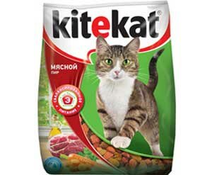 Сухой корм KiteKat для кошек мясной пир 350г