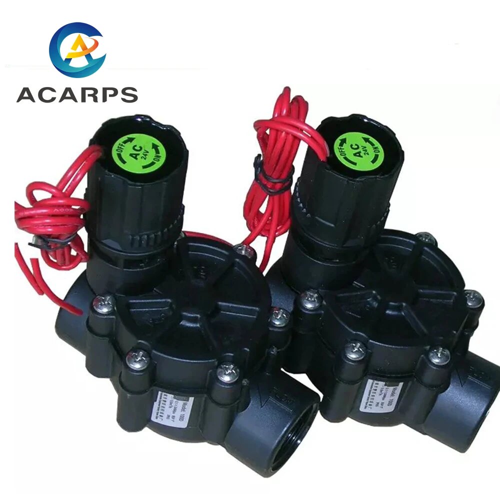 Электромагнитный клапан Acarps, пластиковый, нормально закрытый, 1/2", 3/4", 220В, 24В 1", 24VDC