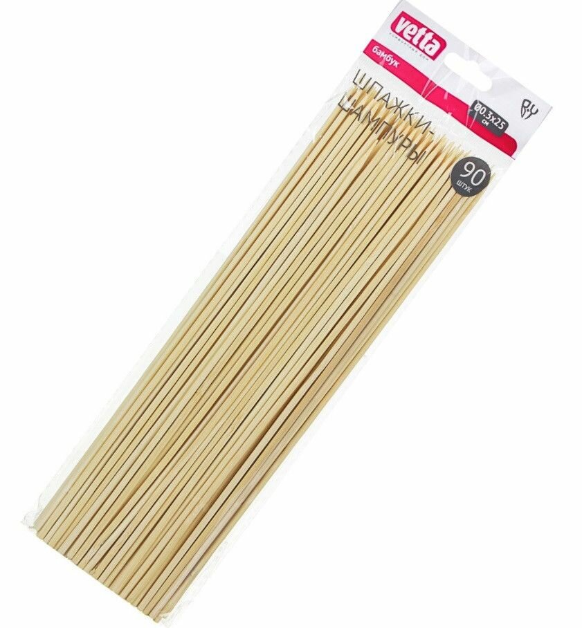 Шпажки- шампуры бамбук 25см (90шт) VETTA (437-208)