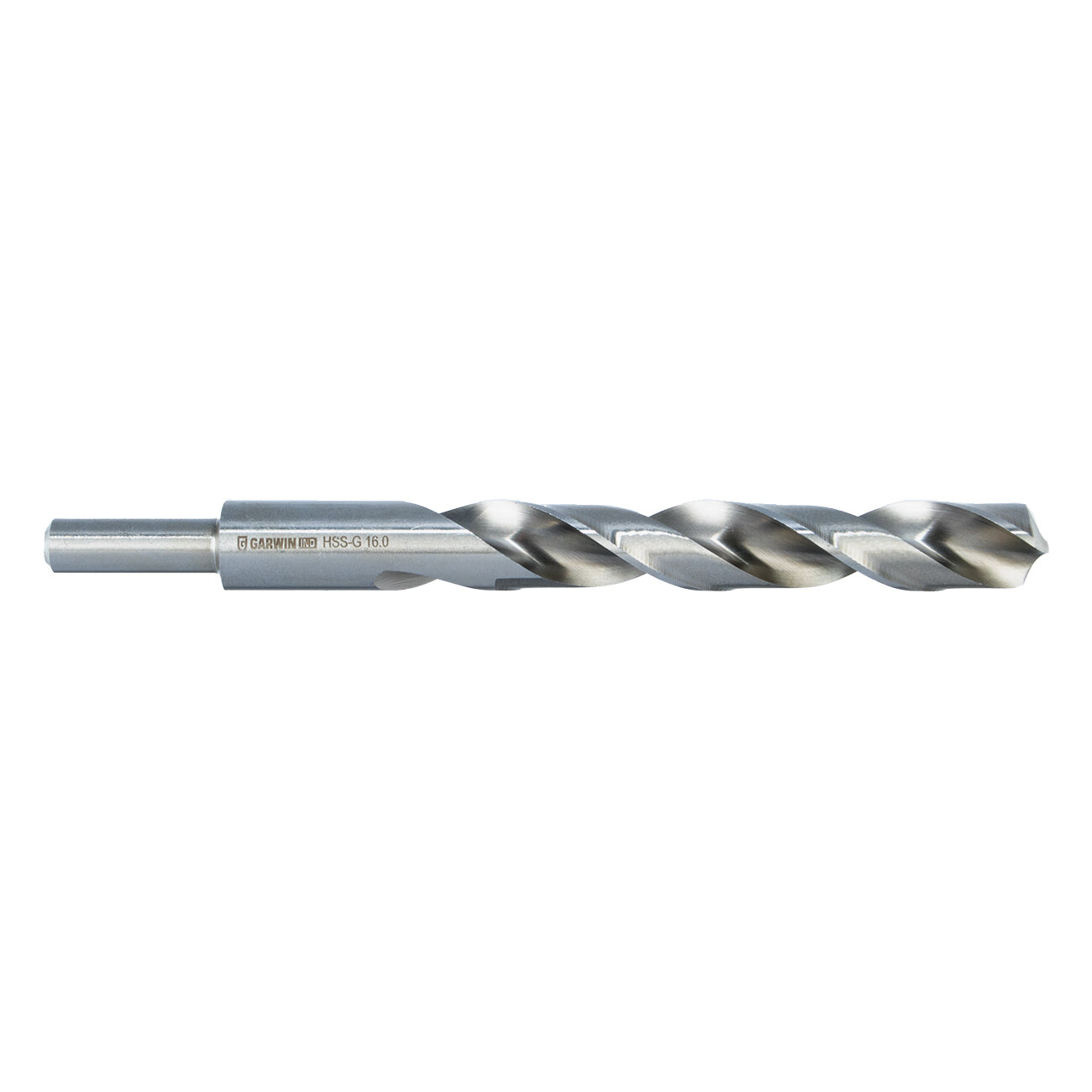 GARWIN INDUSTRIAL 100525-16 Сверло спиральное по металлу 16 мм, DIN 338, HSS-G, 5xD, 118°, HA, тип N, с проточенным хвостовиком 10 мм