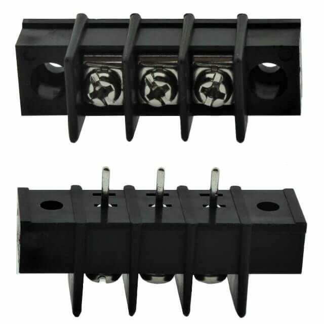 10шт. Клеммник барьерный 7.62мм, 3конт, 10а, 300в, крепежный фланец, DG25C-A-03P-13(GSA25CW - 7.62 - 03P)