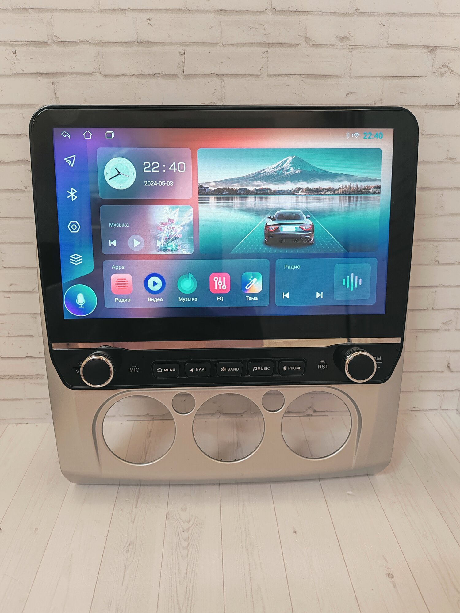 Магнитола андроид с крутилками для Ford Focus кондиционер 2005-11г/ 4+64гб/Android-Auto/CarPlay