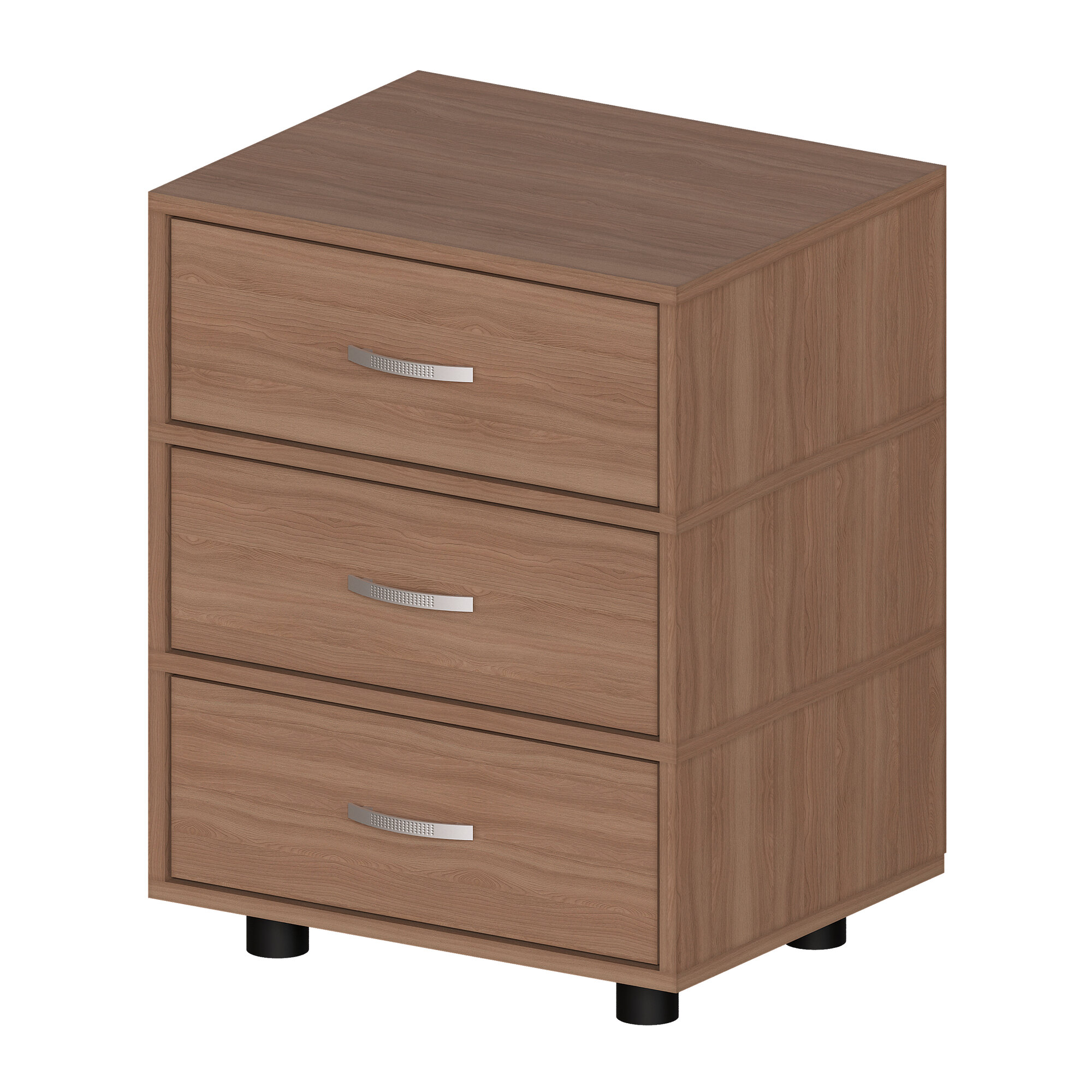 Комод СитиМебель-3 Ширина 50 см, Глубина 40 см, Высота 64 см, цвет: Ясень шимо темный