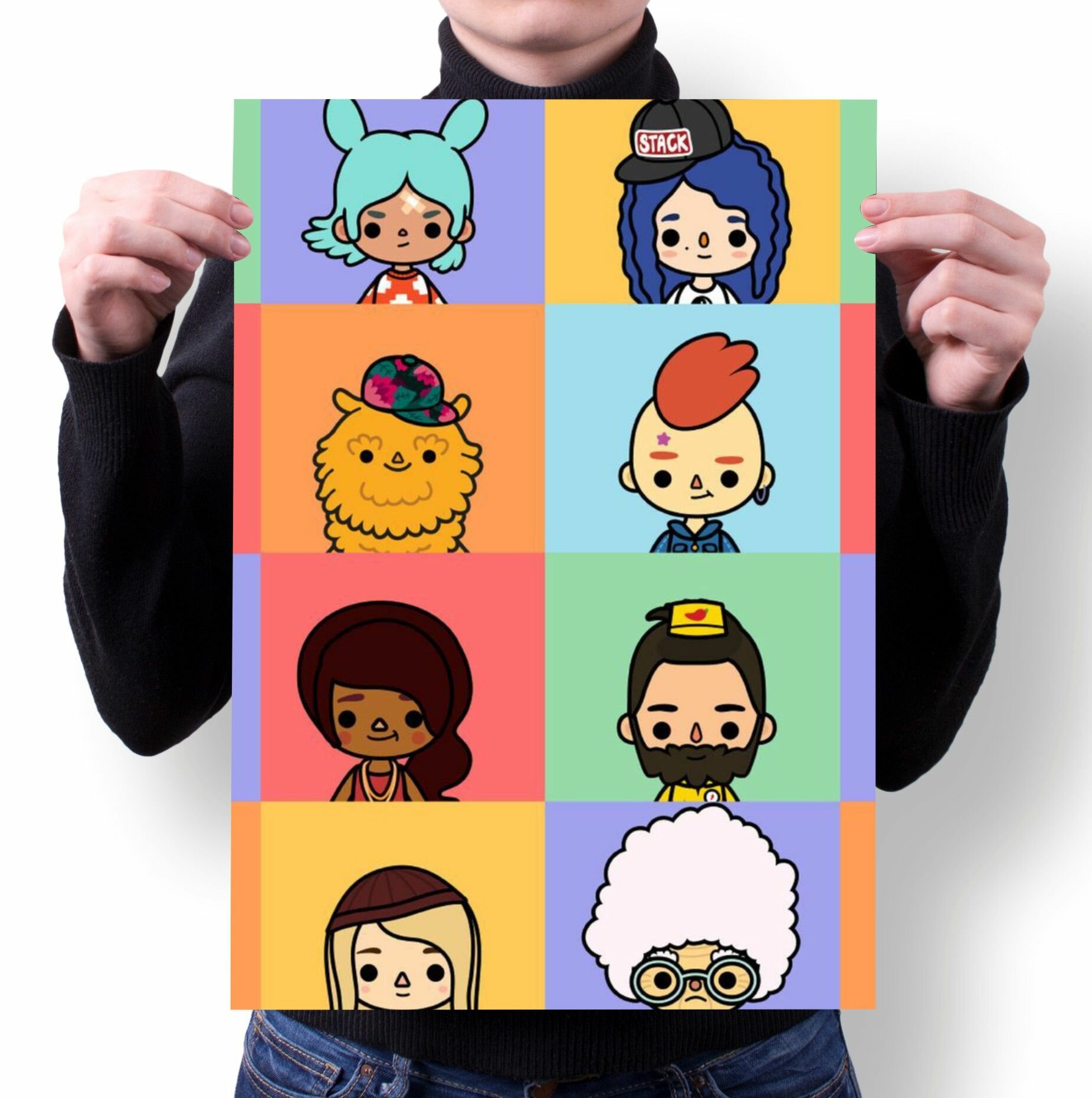 Плакат формата А4 с принтом "Тока Бока"