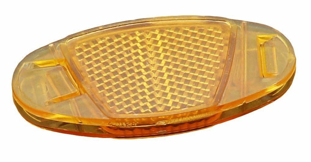 Отражатель на спицы (катафот) "Овал оранжевый'