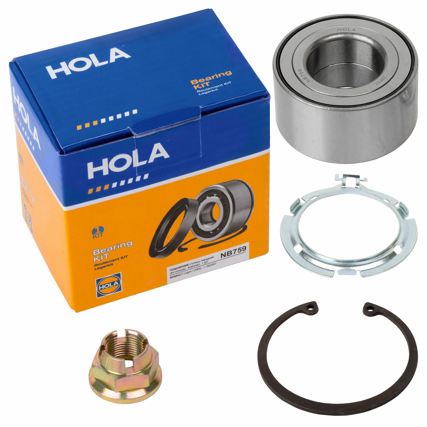 Подшипник ступицы, комплект передний HOLA NB759