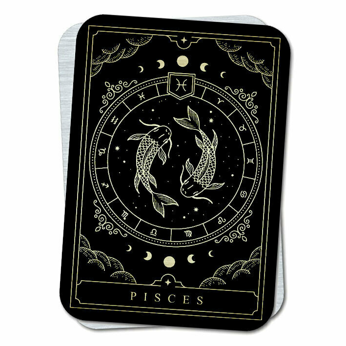 Магическая карта Знаки Зодиака - Рыбы, оберег от сглаза и порчи, талисман удачи, подарки на новый год 2025