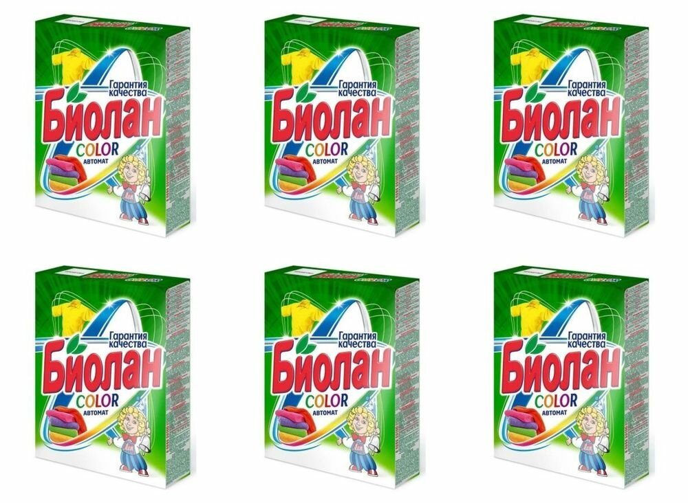 Биолан Стиральный порошок Color, автомат, 350 г, 6 уп