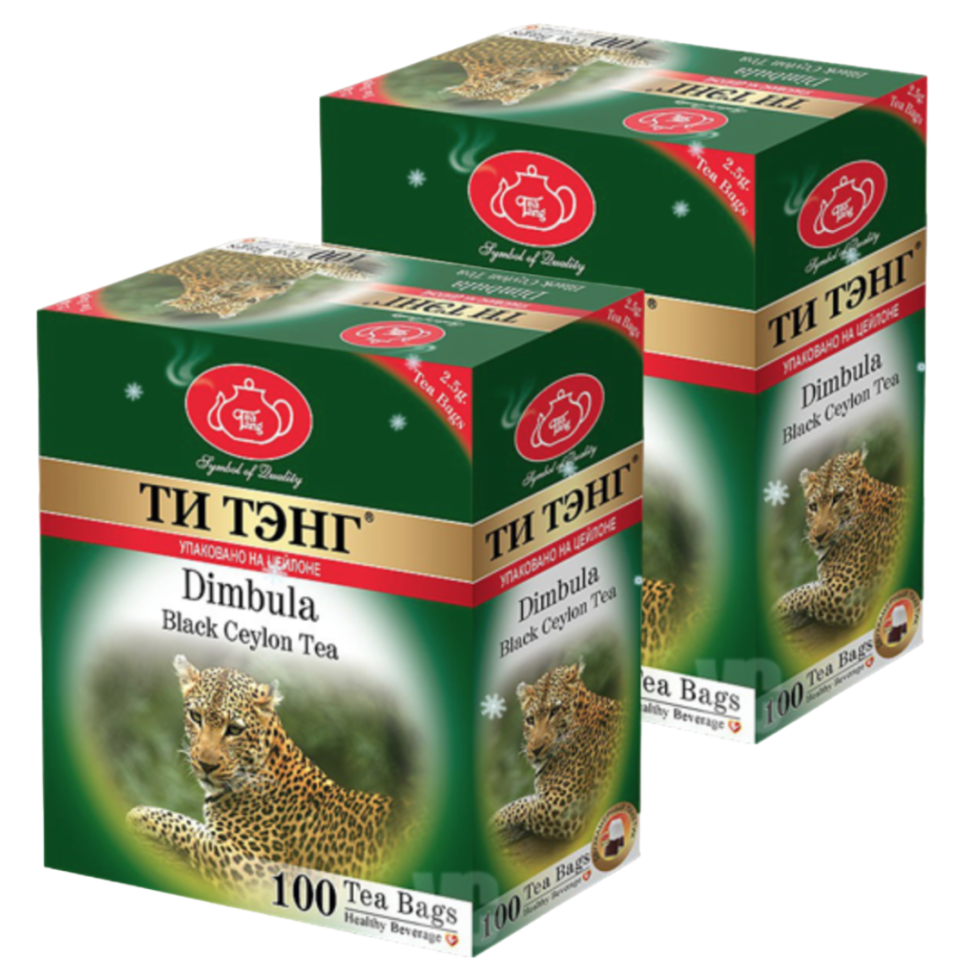 Чай чёрный Ти Тэнг Димбула 100 пакетиков 2 штуки