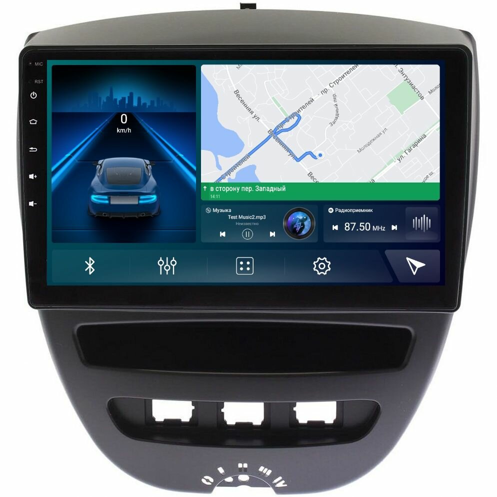Магнитола CRS-300 Пежо 107 Peugeot 107 2005-2014 с Android 13, 4/32Gb память, 8 ядерный процессор, Carplay, DSP, 4G модем (Sim)