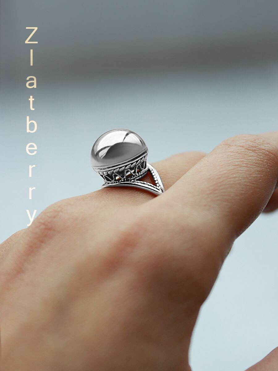 Кольцо, серебро, 925 проба, родирование