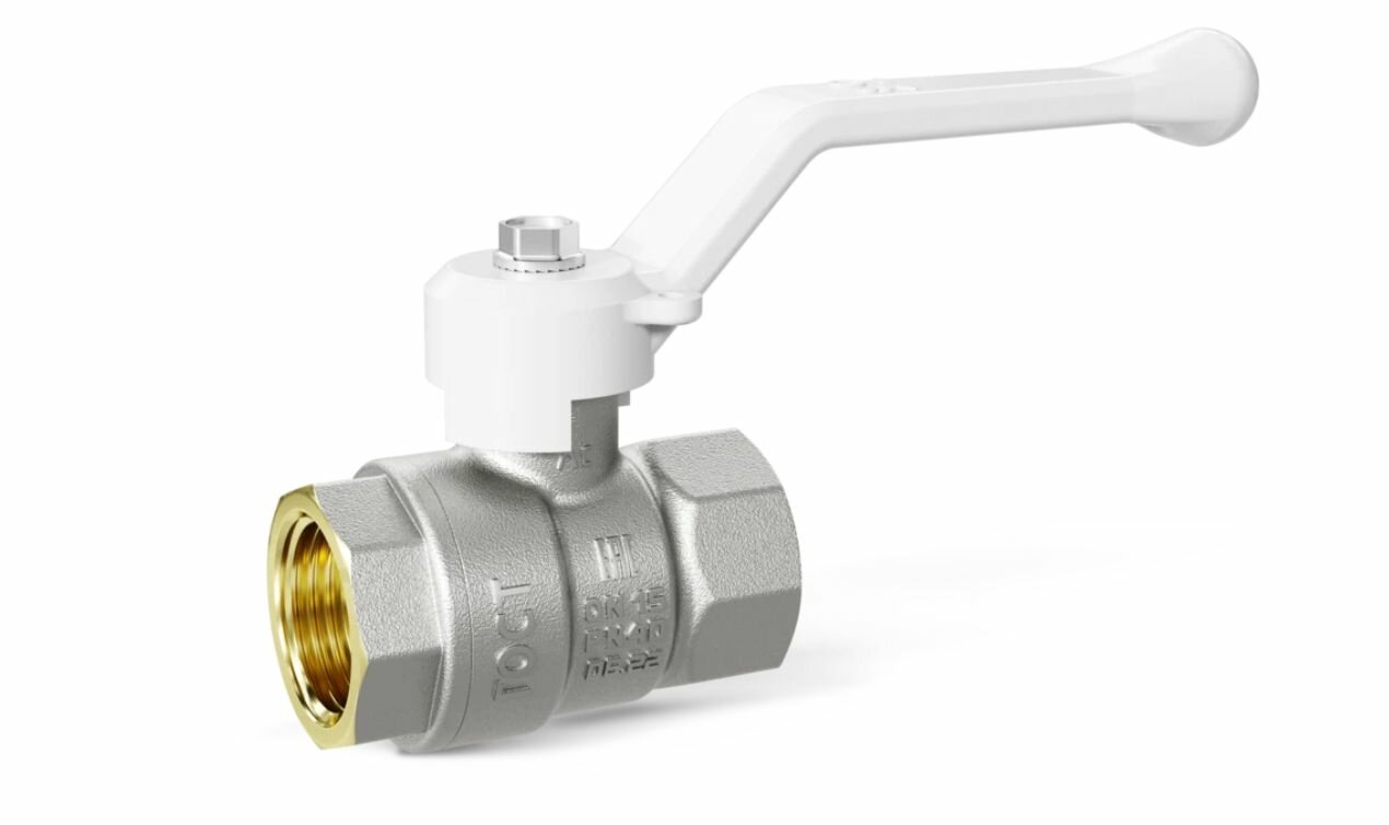 Кран шаровой латунный LD Pride 47.15 Ду15 В-В рычаг (White)
