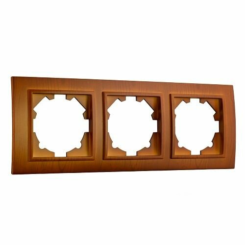 Рамка EL-BI Zena Woodline 3 пост. темный орех 608-012900-227