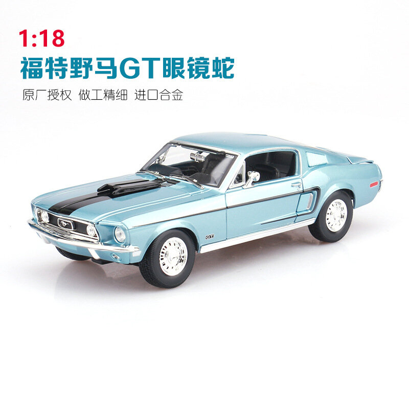 Модель автомобиля Maisto 1:18 из сплава, симуляция Ford Mustang, мускульный автомобиль, гоночная модель, оригинальная фабрика