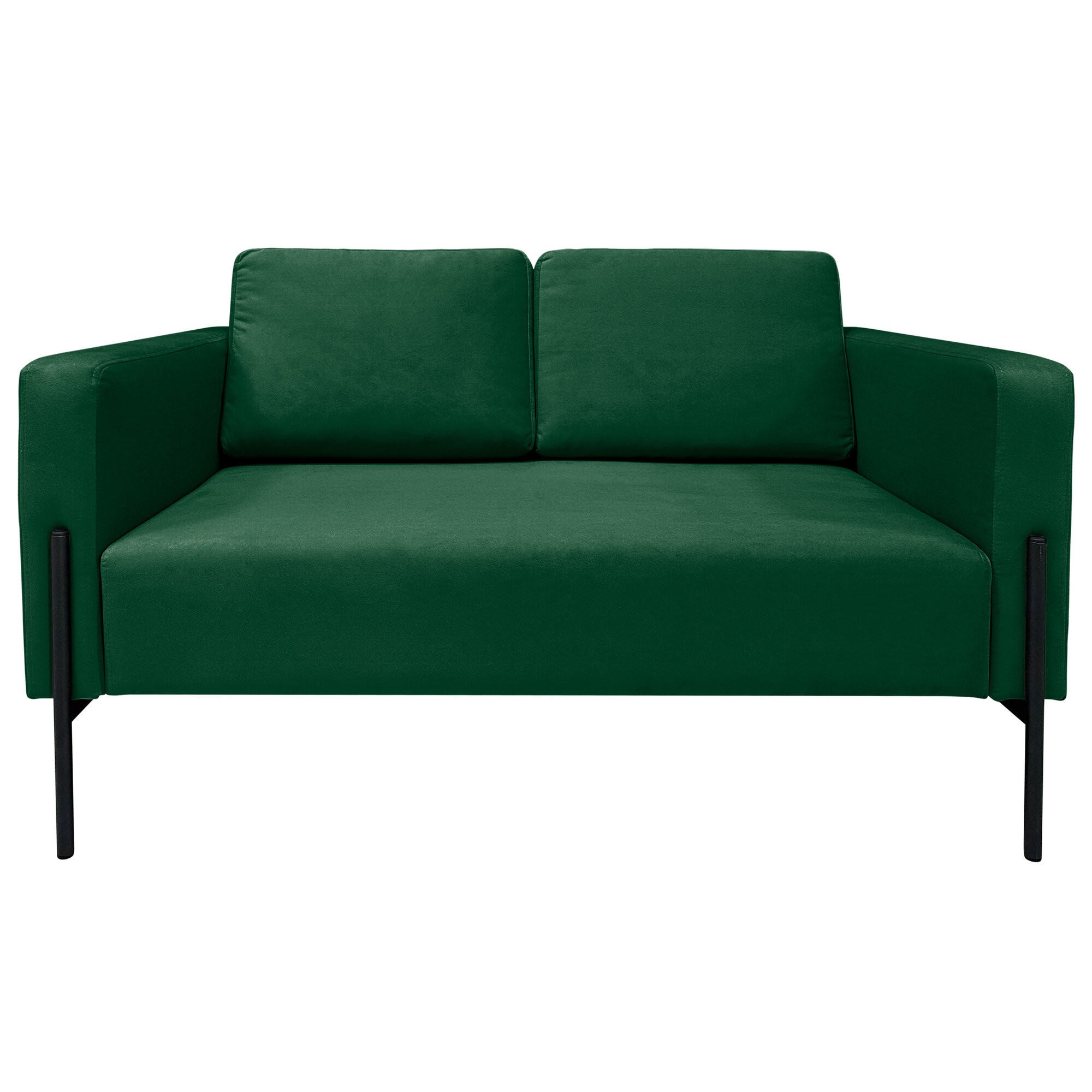 Диван прямой Офис подлокотниками, зеленый велюр