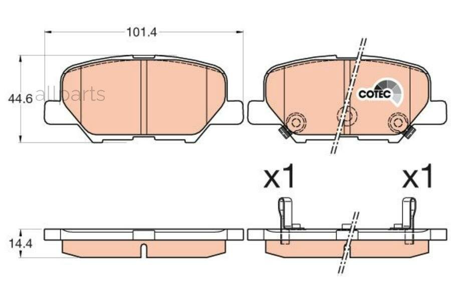ZF RUSSIA GDB3583 ZFR Колодки задние для CITROEN C4/MAZDA 6 III/MITSUBISHI Outlander III ZF Russia GDB3583 ZFR