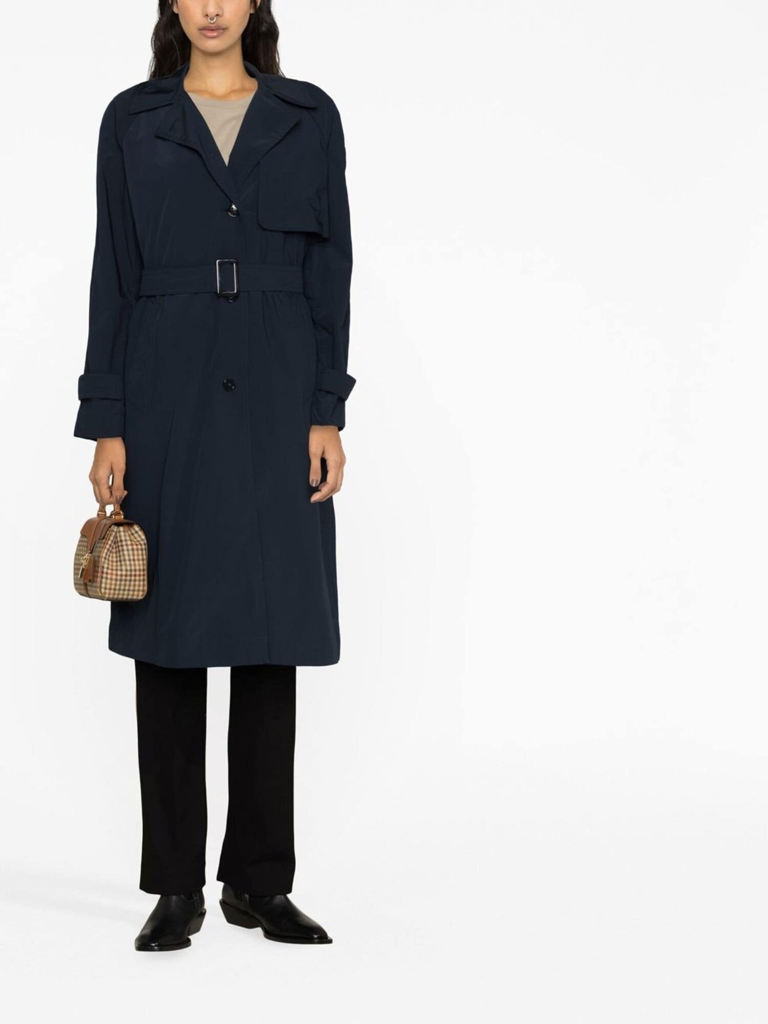 Пальто Woolrich Logo-patch trench coat, размер 40, blue — фото 1