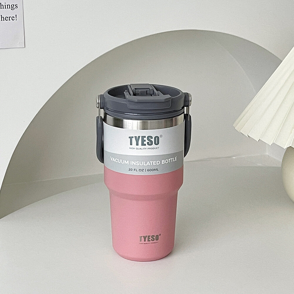 Термос-кружка Taishuo для женщин, большая емкость, из нержавеющей стали, кофейная кружка, автомобильная кружка для воды, стильная кружка для мужчин и женщин.