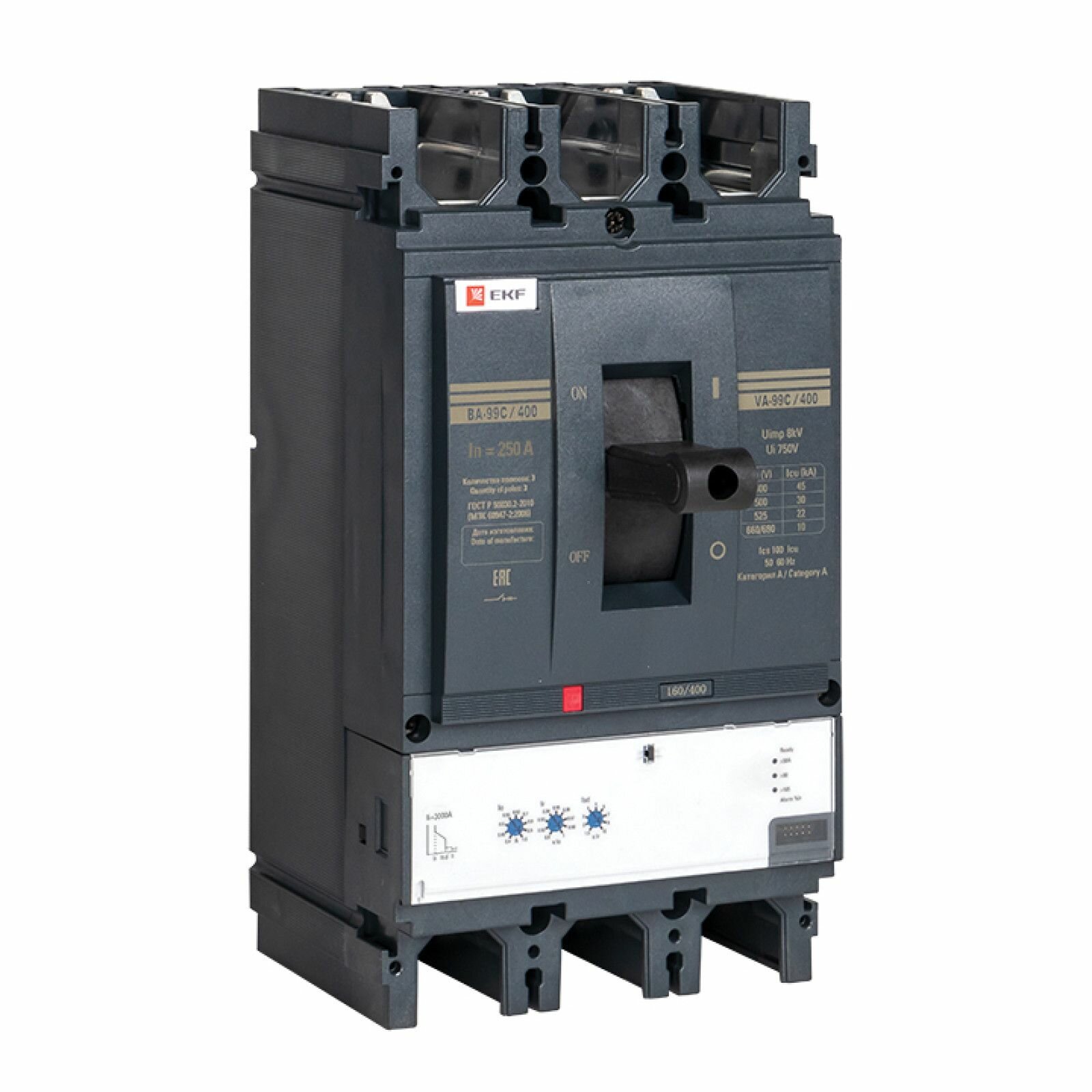 Выключатель автоматический ВА-99C (Compact NS) 400/250А 3P 45кА, EKF PROxima