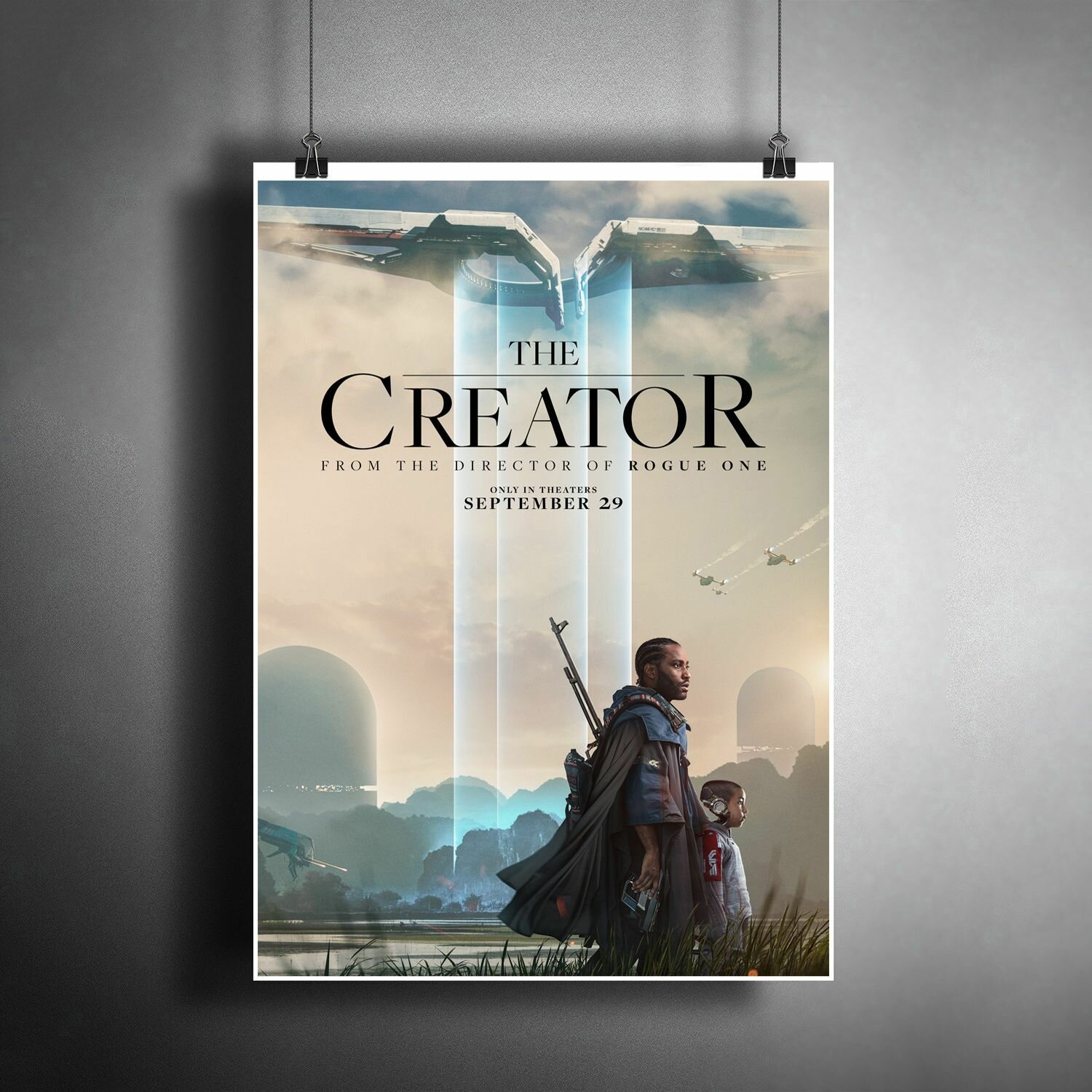 Постер плакат для интерьера "Фильм: Создатель (The Creator)" / Декор дома, офиса, комнаты, квартиры, детской A3 (297 x 420 мм)