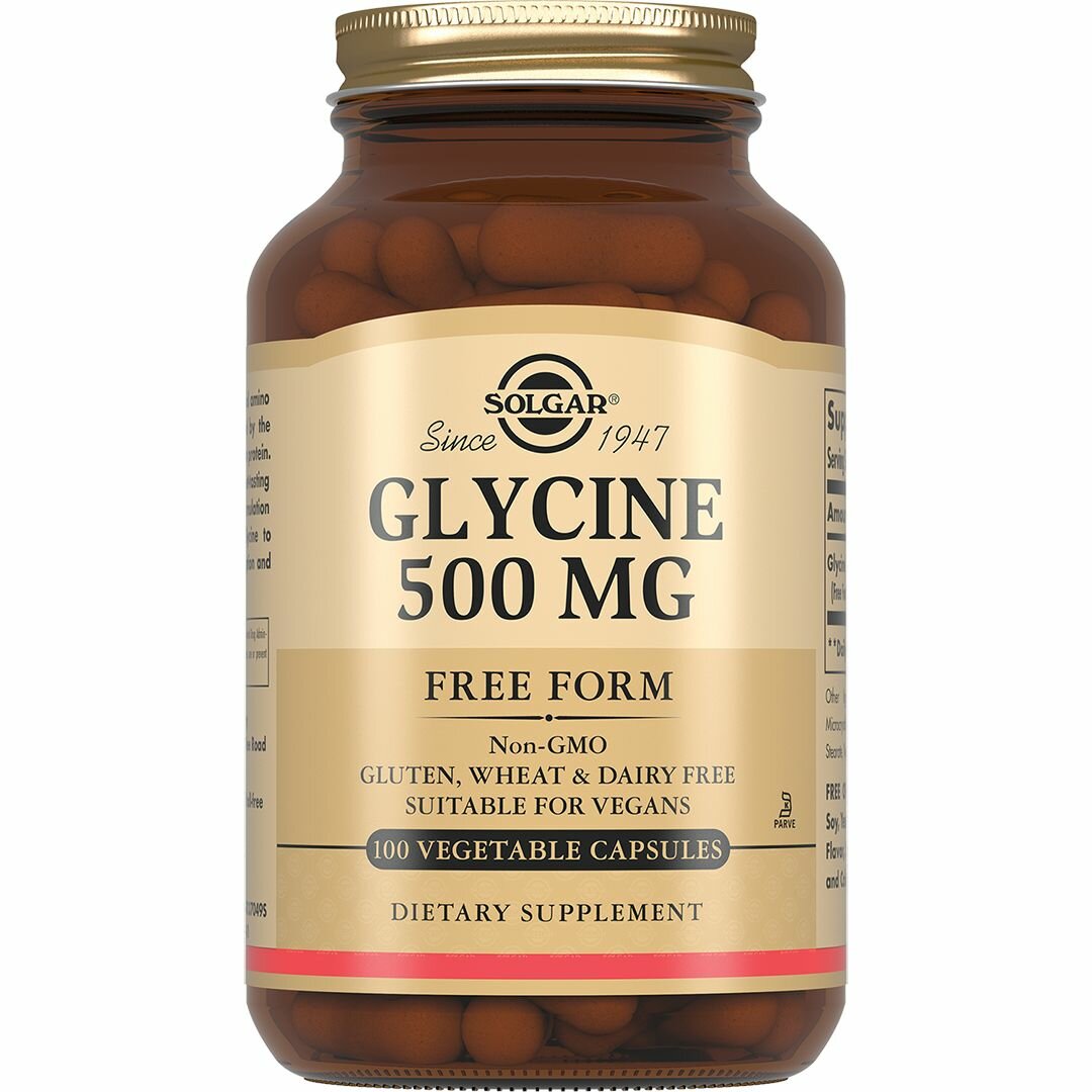 БАД Solgar Капсулы "Глициниум 500 мг", 100 шт. Glycine 500 mg