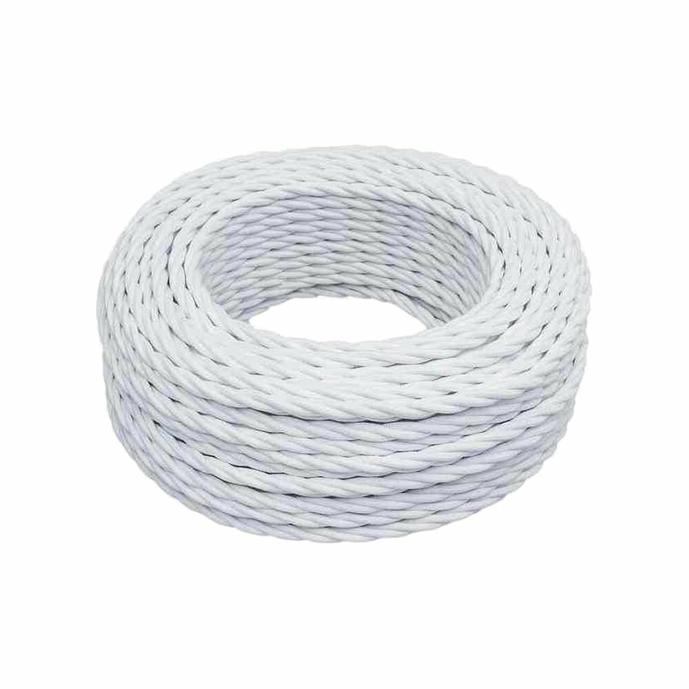 Провод Bironi 2x1,5, белый, матовый, 10 метров B1-424-71-10