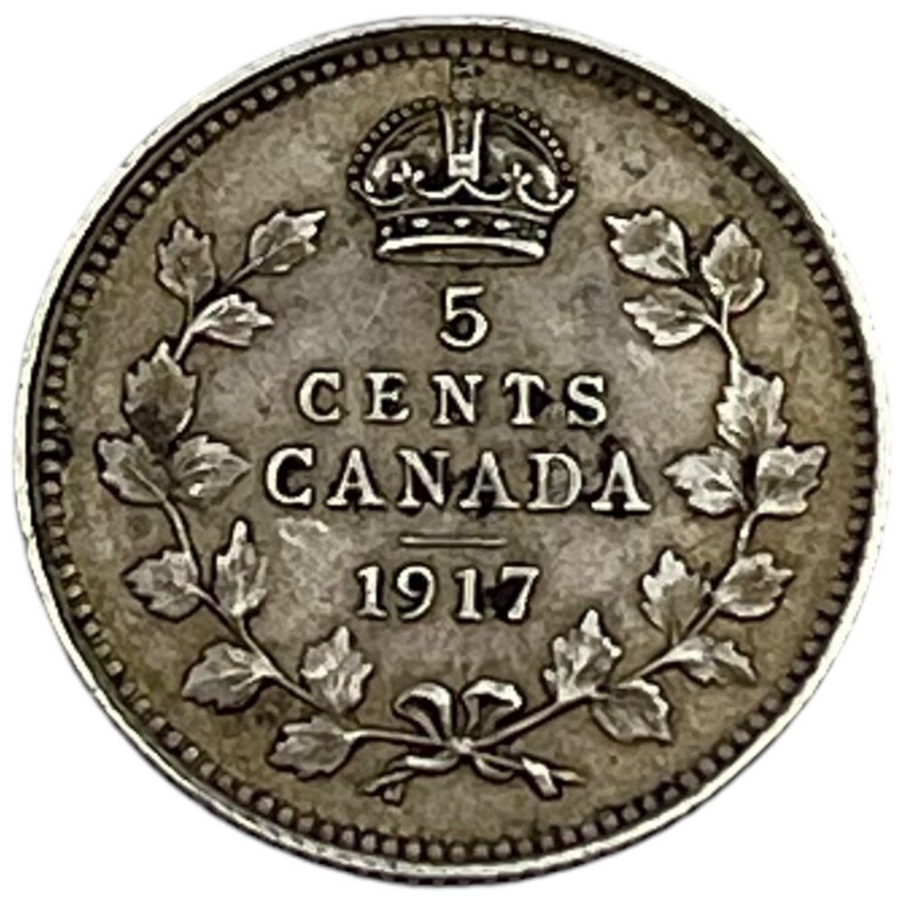 Канада 5 центов 1917 г. (Лот №2)