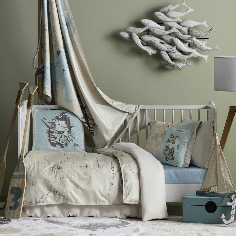 Togas Комплект постельного белья Детский "Тортуга" 100x120/120x140/40x60 сатин, хлопок