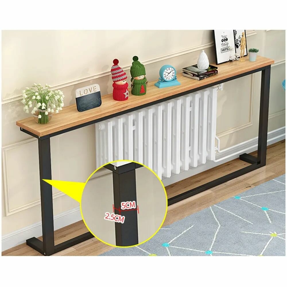 Консольный деревянный столик compact wood, за диваном, ширина 80 см, глубина 20 см, высота 90 см