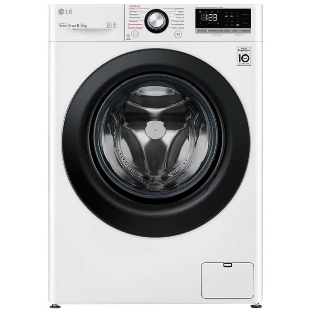 Стиральная машина LG F2V3GS6W, 14 режимов, 8,5 кг, цифровая индикация
