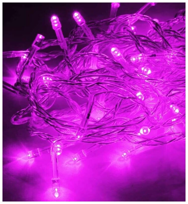 Гирлянда светодиодная 50LED провод 6.5м 8 режимов мигания Космос KOC_GIR50LED_V