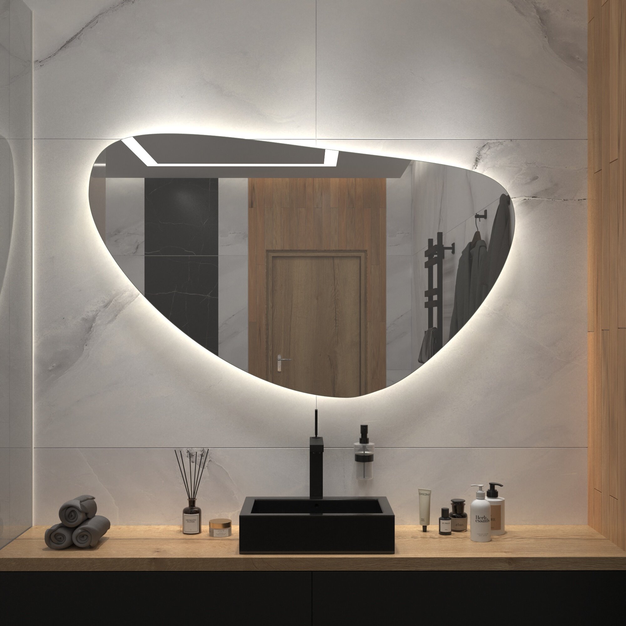 Зеркало с подсветкой Mideon - Stone-27 65x41 см