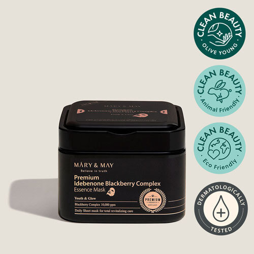 Набор тканевых масок с идебеноном и ягодным комплексом | Mary&May Premium Idebenone Blackberry Complex Essence Mask