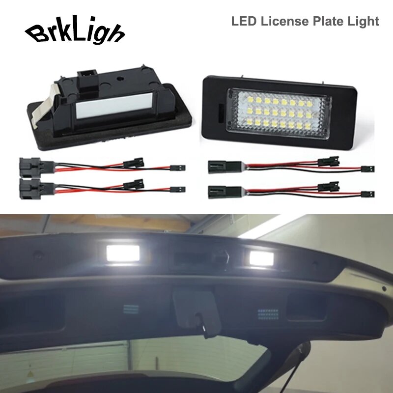 2 шт. светодиодный номер Подсветка регистрационного номера лампы для Skoda Fabia MK2 MK3 Octavia Kodiaq Rapid Yeti 5L превосходные B6 аксессуары