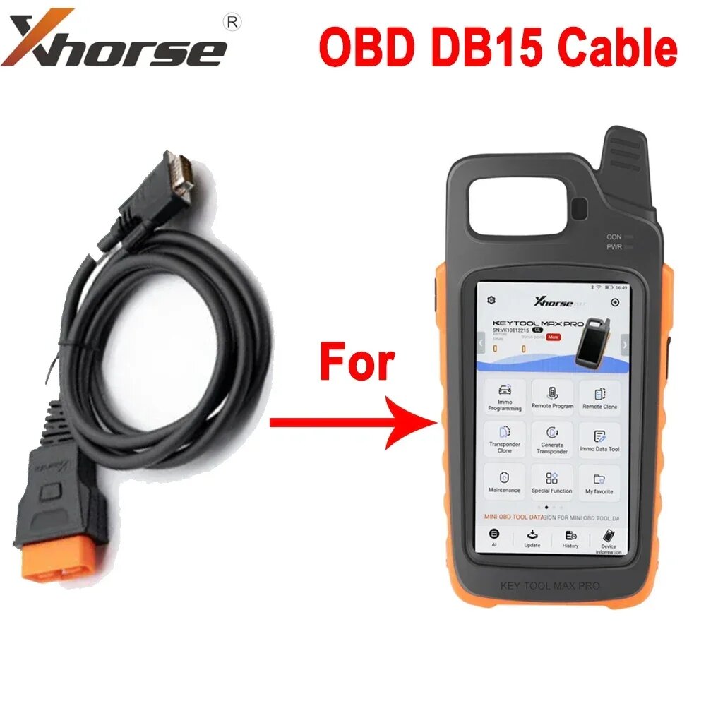 Xhorse VVDI MAX PRO OBD OBD2 DB15 Кабель для Key Tool Max Pro Key Programmer