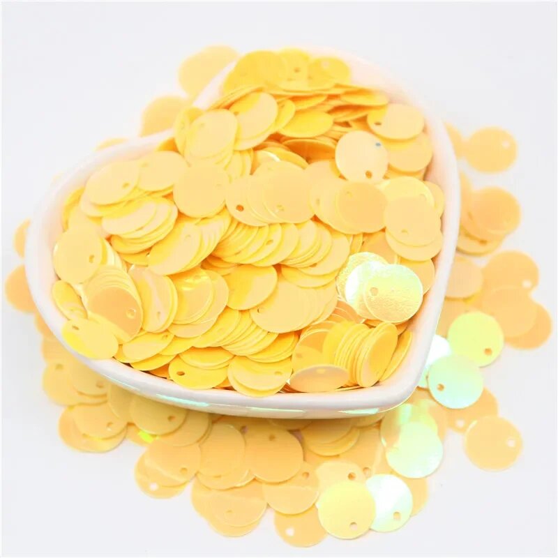 Блестки ПВХ круглой формы 10/15/20/25/30 мм 10mm20gram, ab yellow