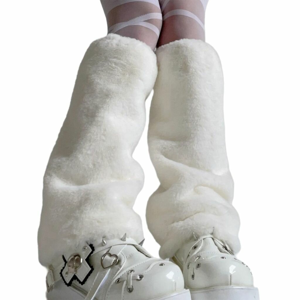 Плюшевый чехол для ног 600 молочно-белый