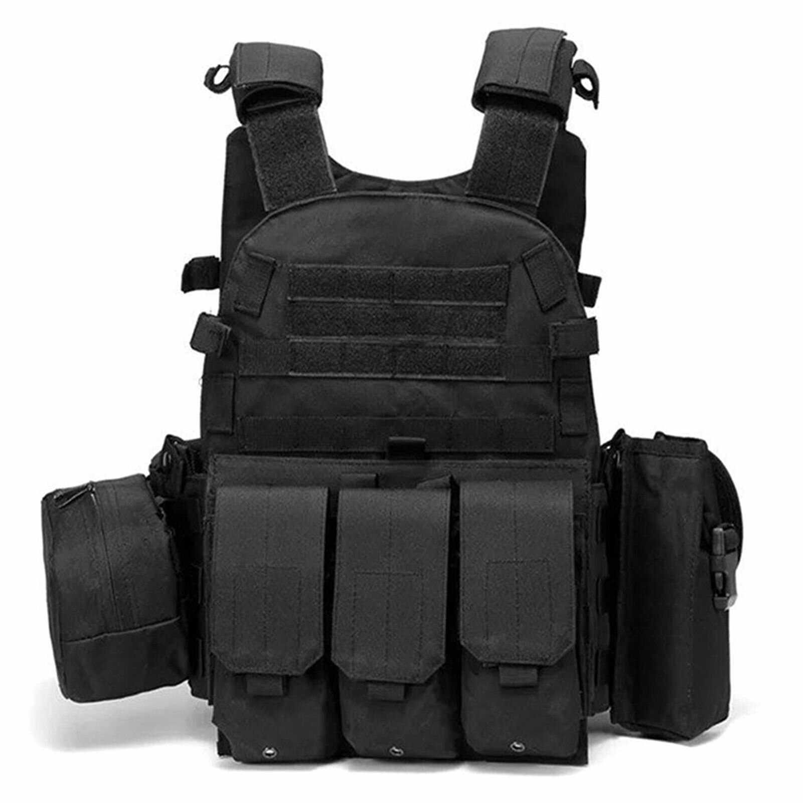 Быстросъемный тактический жилет Airsoft Molle Plate Carrier Жилет, Combat Pro, регулируемый, прочный, многопанельный дизайн для повышенной защиты и комфорта