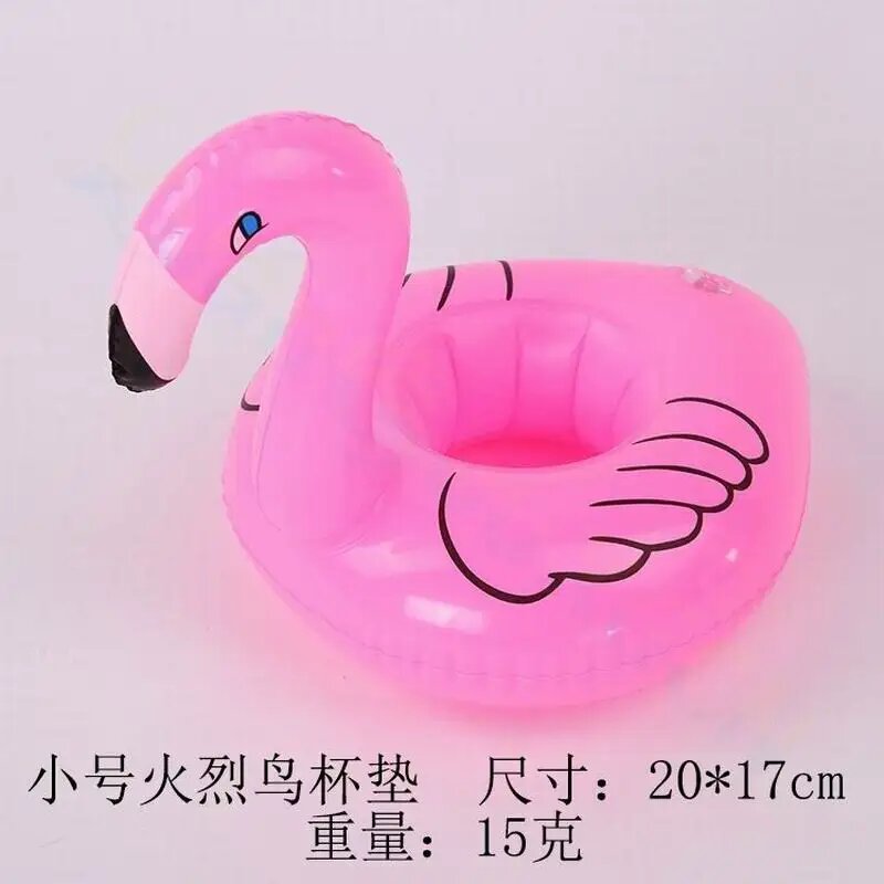 Надувной держатель для напитков розовый фламинго XUANGOUXGCN Розовый, 1pcs Flamingo