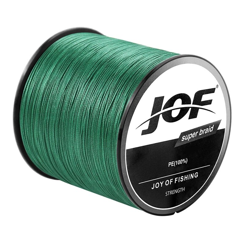 Плетеная леска JOF 300м, 0.4, темно-зеленый