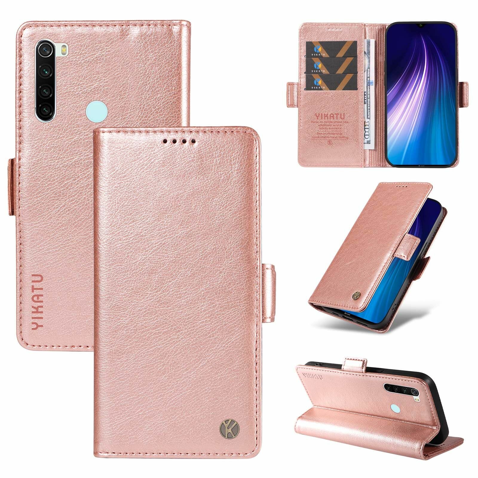 YIKATU Чехол Книжка Для Xiaomi Redmi Note 8 (Сяоми Редми ноут 8) Чехлы для кошелек Флип Кожаный