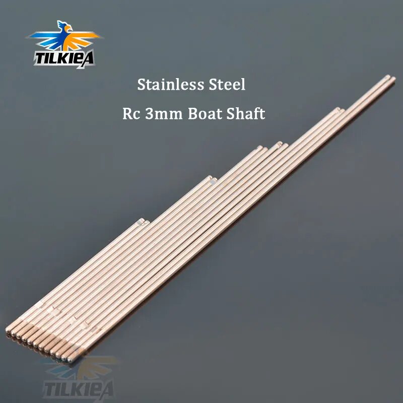 TILKIEA 2 шт, валы для лодки с дистанционным управлением, 3 мм, нержавеющая сталь, Length 20cm