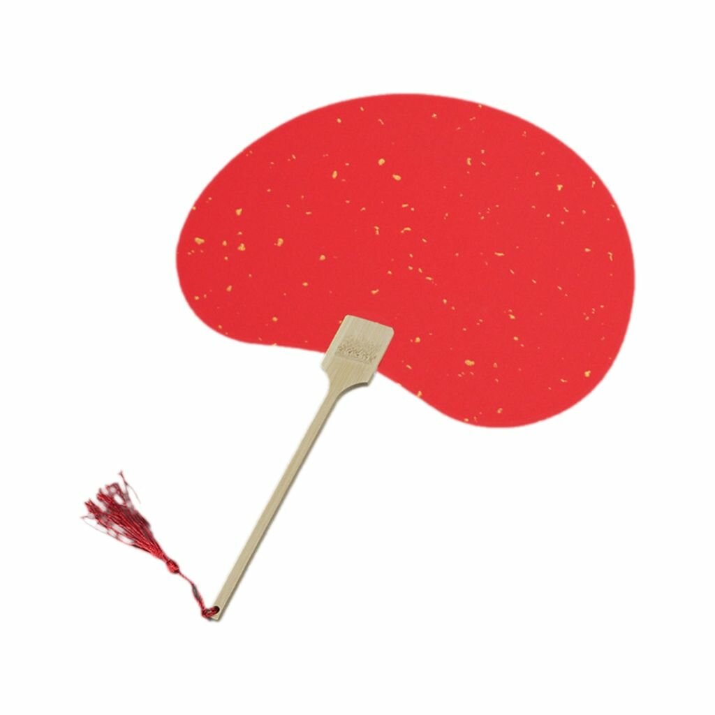 (1шт) самодельный веер из шариков из лакированной рисовой бумаги-Wannianhong Ganoderma Lucidum