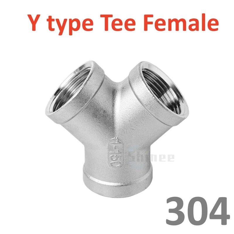 BSP Тройник из нержавеющей стали 304 3 4 5-ходовой 1l2 BSP, Y Type Female