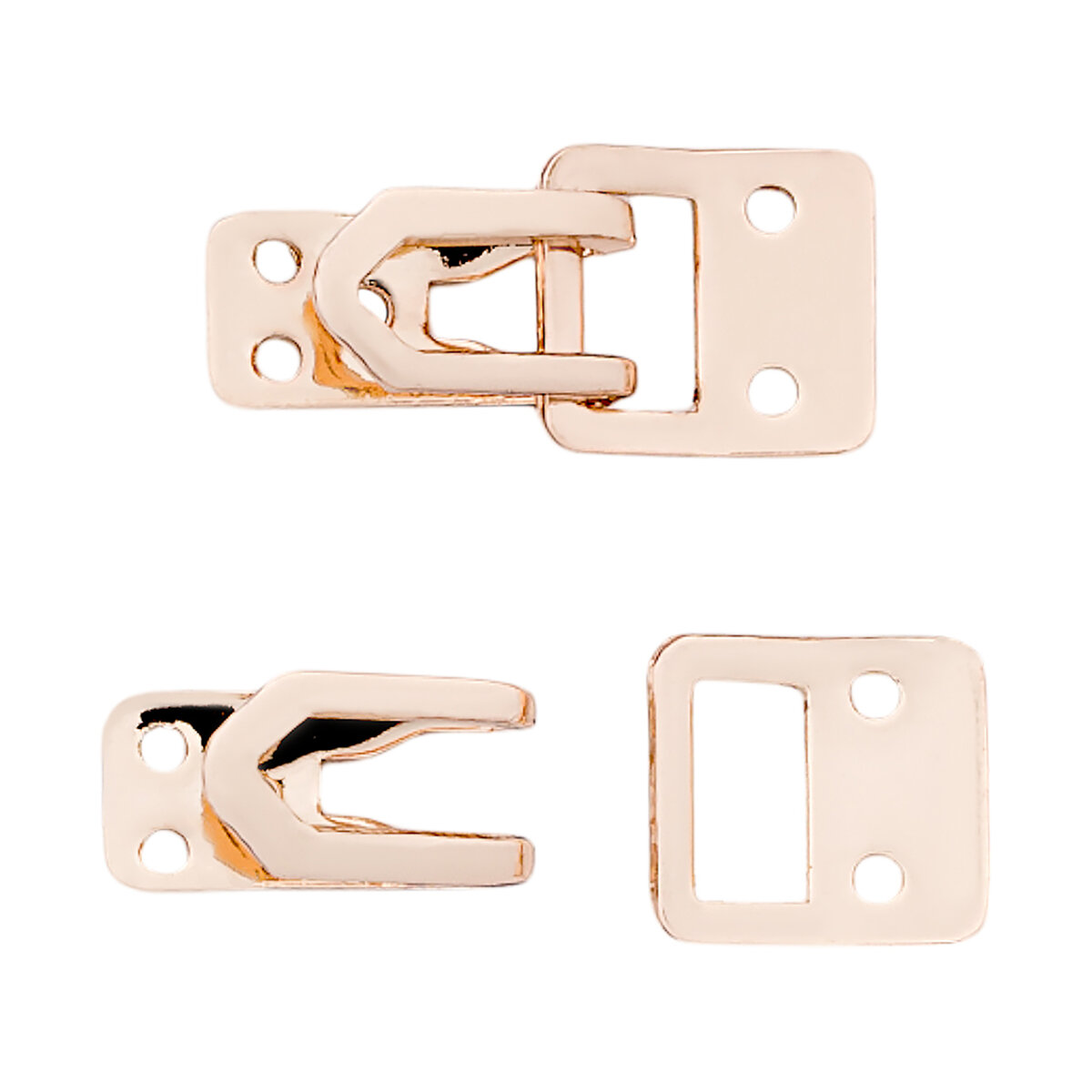 Крючки для одежды пришивные Айрис, 1,5*0,7 см, металл (золото), 10 шт