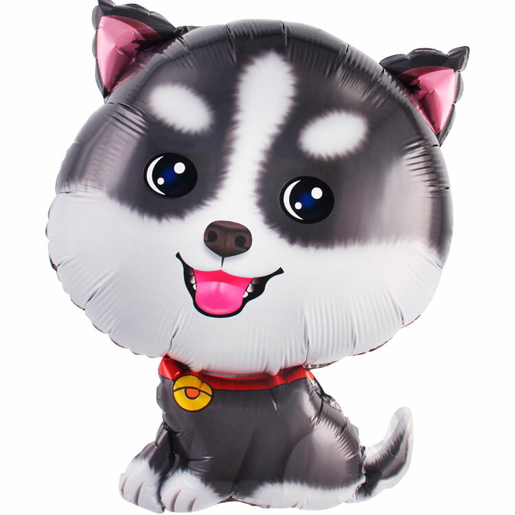 Воздушный шар из фольги. Фигура, Щенок Хаски (27'/69 см)