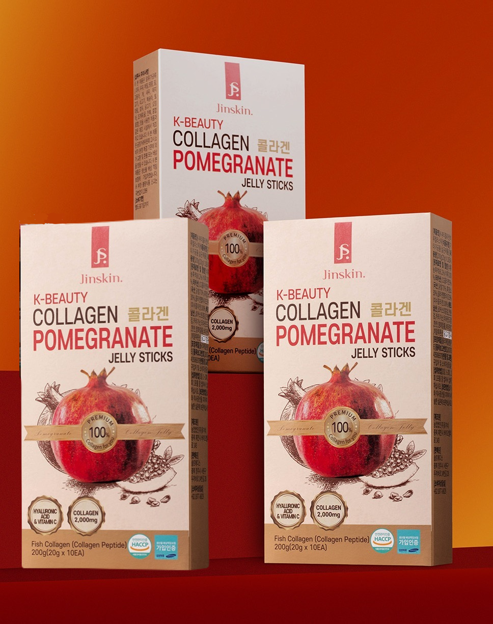 Коллагеновое желе с гранатом Jinskin Collagen Pomegranate Jelly sticks 30шт. *20мл.