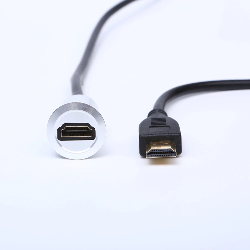 ELEWIND HDMI соединитель женский-мужской с кабелем 1 м Silver