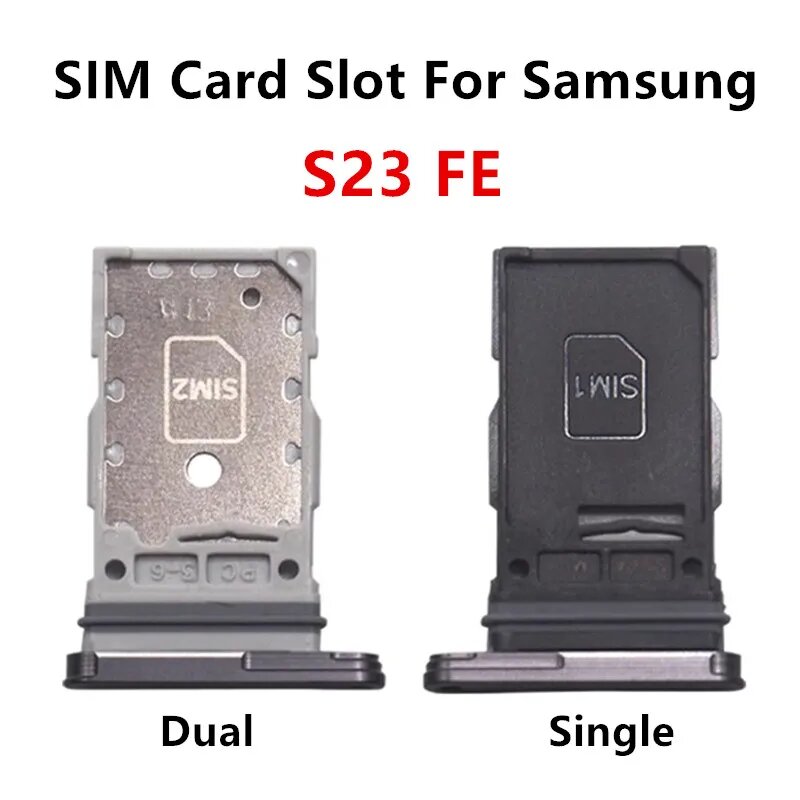 S23FE слоты для SIM-карты для Samsung Galaxy S23 FE S711 двойной одинарный лоток для SIM-карты, адаптеры, держатель гнезда, замена корпуса, запасные части